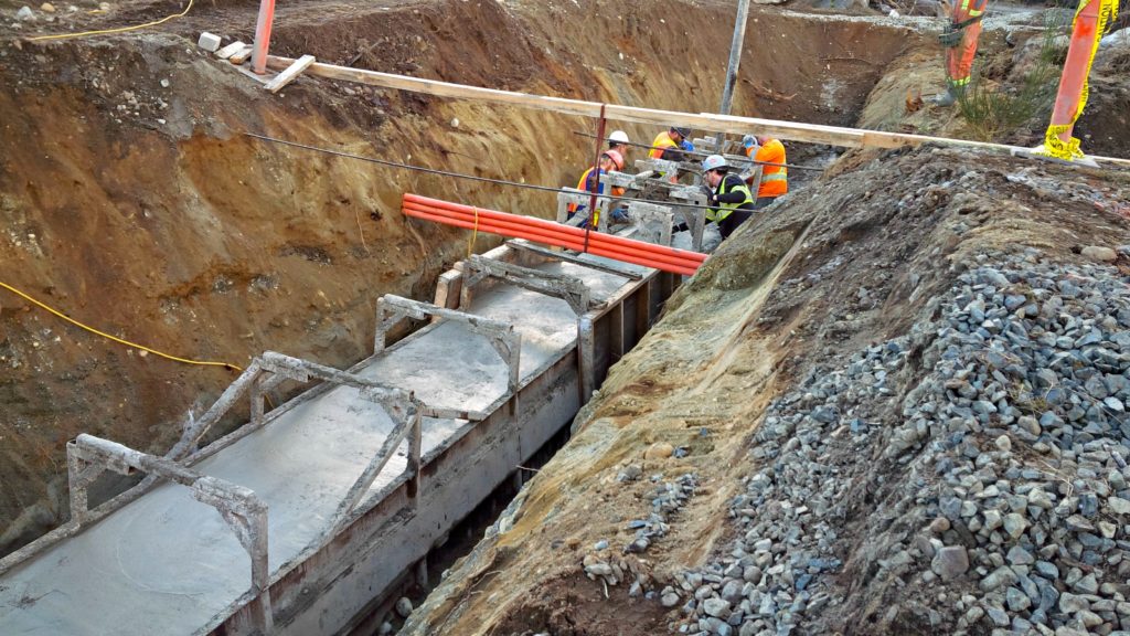 Open Cut for BC Hydro Service - Island Corridor Foundation
